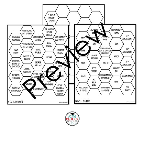 Cold War Review Activity Hexagonal Thinking EOC STAAR Review - Amped Up ...