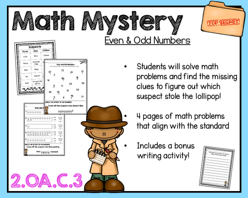 2nd Grade Math Even and Odd Numbers 2.OA.C.3