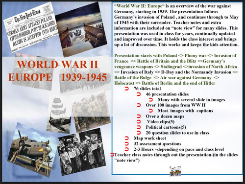 War in Europe: Distance Learning - World War II
