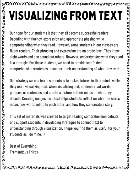Draw to Visualize Text for Paragraphs for Reading and Language ...
