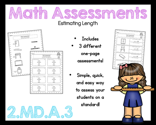 2.MD.A.4 Comparing Measurements Lengths Assessment 2nd Grade 2.MD.4