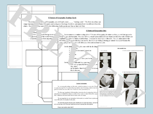 Geography: 5 Themes of Geography Word Wall