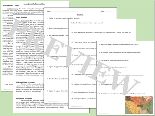 Dred Scott v. Sandford primary source analysis activity - Amped Up Learning