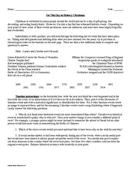 Christmas History Activity