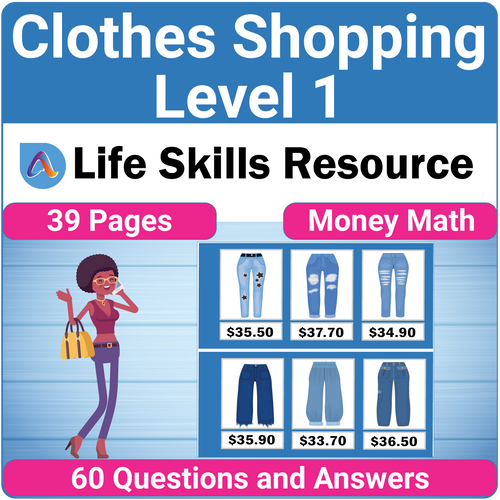 Functional Money Math Life Skills Worksheets - Reading Restaurant Menus ...