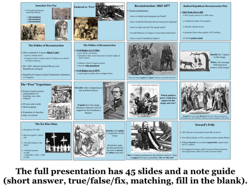 Reconstruction Amendments Primary Source Analysis Activity - Amped Up ...