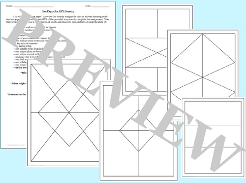 Economics One-Pager Assignment - Amped Up Learning