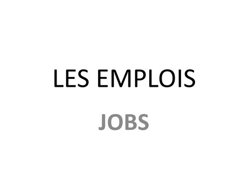 LES EMPLOIS - Amped Up Learning