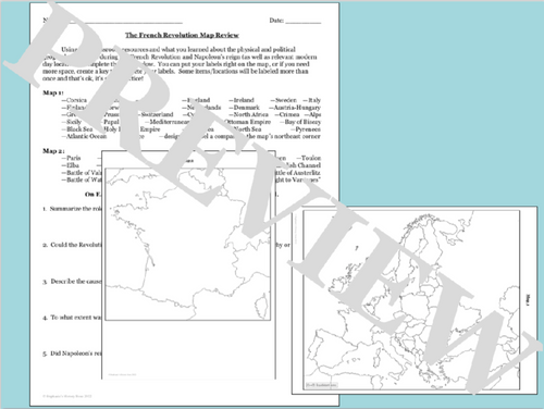 American Revolution Map Activity