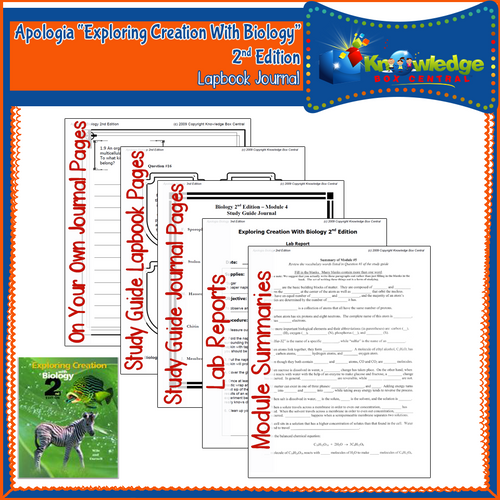 Apologia Exploring Creation With Chemistry 2nd Ed Lapbook Journal