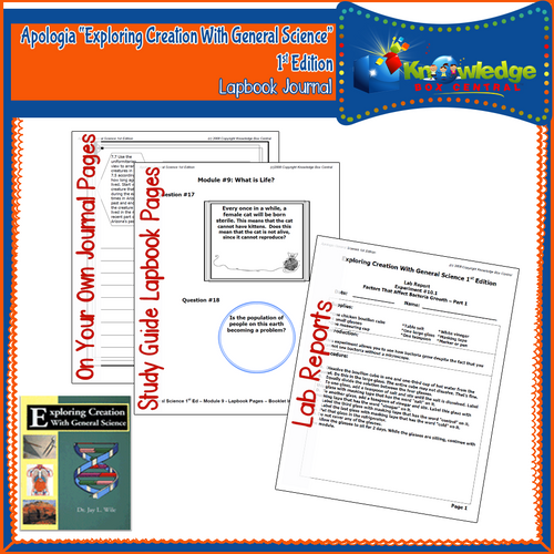 Apologia Exploring Creation With General Science 3rd Edition Lapbook ...