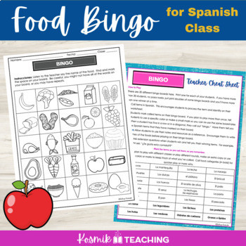 La Comida Sana Spanish Food Word Search - Amped Up Learning