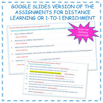 Inflation and the Consumer Price Index, CPI Worksheet Economics ...