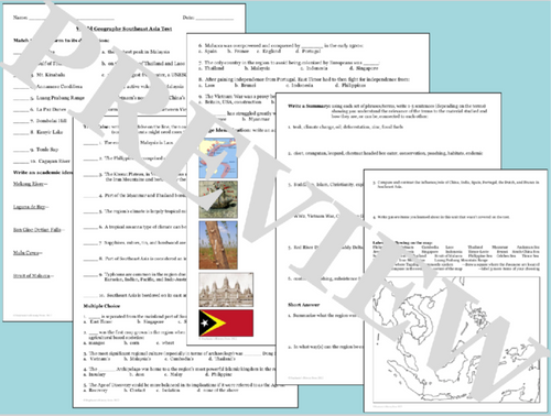 Southeast Asia Geography Bundle