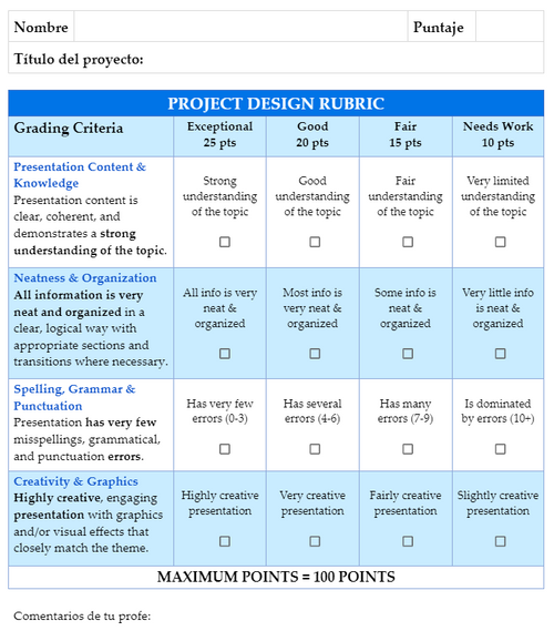 Oral Presentation Assessment Rubrics - Simplified for Easy Grading!