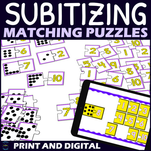 Subitizing Number Sense Math Puzzles (1-20) | Kindergarten Number ...