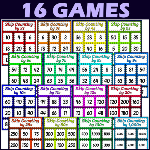 Skip Counting by 9s Activity - Bingo Game - Printable and Digital
