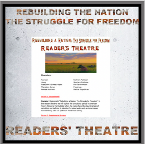 REBUILDING A NATION: THE STRUGGLE FOR FREEDOM READERS THEATRE - Amped ...