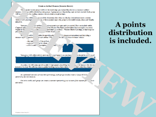 End of Semester Project Create a Booklet