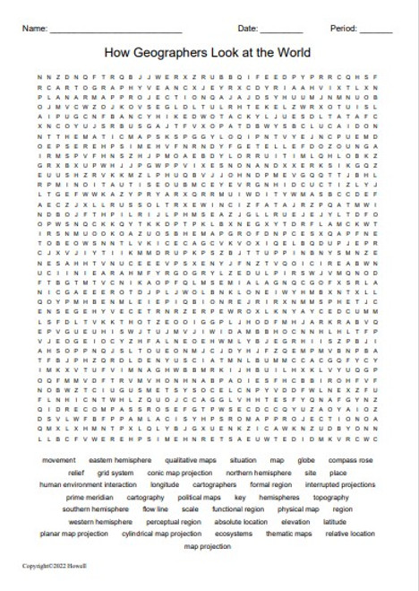 World Geography Vocabulary Word Search Bundle - Amped Up Learning