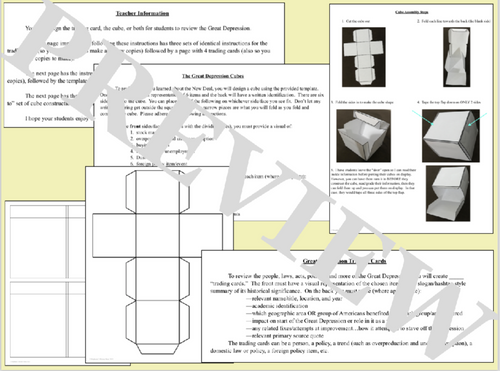 The Great Depression Reading Activity Packet (SS5H3a) - Amped Up Learning
