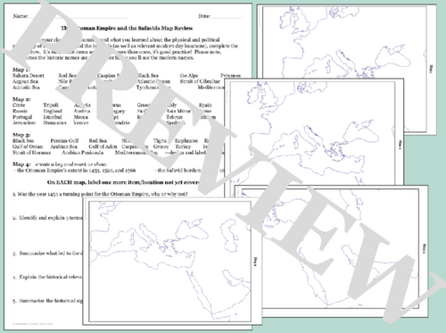 The Ottoman and Safavid Empires Task Cards