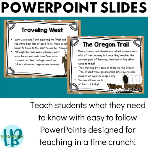 Checklists/Bookmarks-Westward Expansion - Amped Up Learning