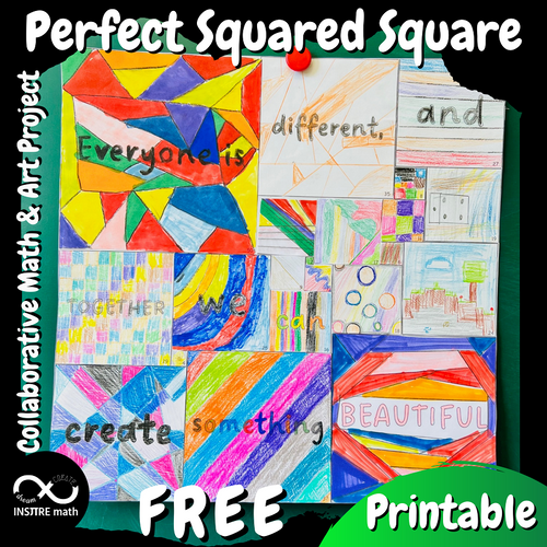 FREE End of The Year Collaborative Math and Art Project: Perfect ...