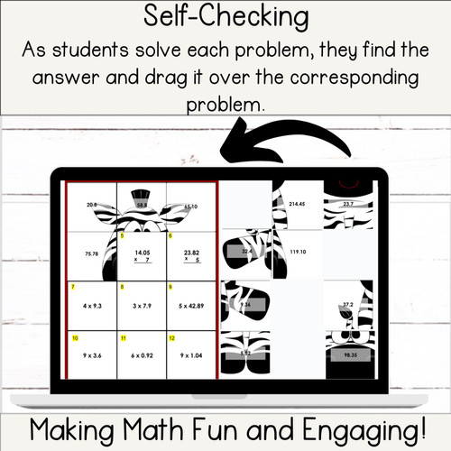 Multiply by One-Digit Numbers Digital Self-Checking Math Activity ...