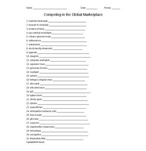 Business Vocabulary Word Scramble Bundle Amped Up Learning