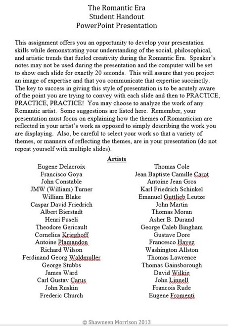 Music Appreciation of the Romantic Era curriculum guide, Music ...