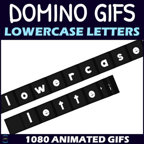 Domino GIFs - Animated Dominoes Clipart – Black with White Shapes