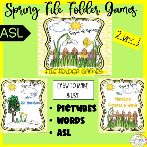 ASL Summer Picnic Foods File Folder Games