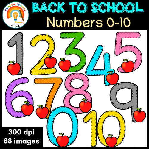 Gold and silver numbers clipart - Amped Up Learning