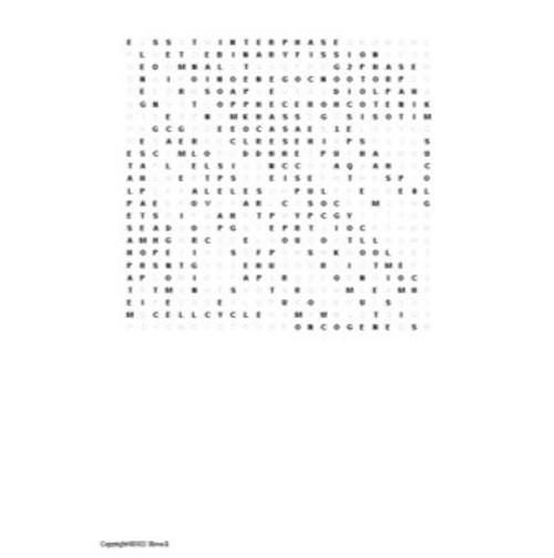 Reproduction At The Cellular Level Word Search For An Intro To Biology