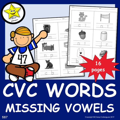 CVC WORDS Missing Letters - Amped Up Learning