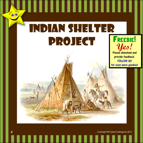 Native Americans - Indian Shelter Project - FREE - Amped Up Learning