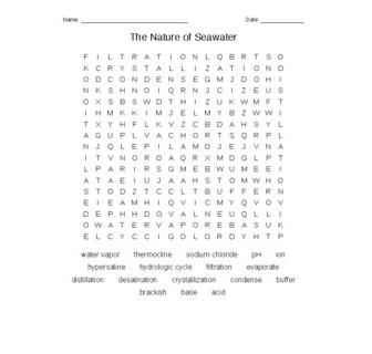 Tides Word Search for Aquatic or Marine Science - Amped Up Learning