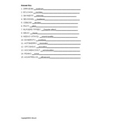 Sound Word Scramble For Physical Science Amped Up Learning