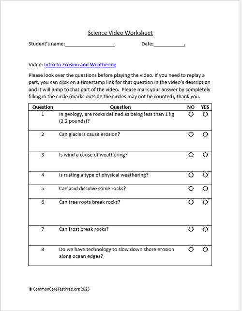 Intro to Conservation of Mass. Video sheet, Google Forms, Easel & more. V3