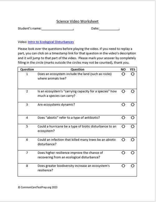 Intro to Animal Adaptive Traits, part 1. Video sheet, Canvas, Easel ...
