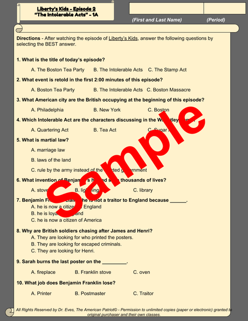 Liberty's Kids - Episode 1 - "The Boston Tea Party" - Amped Up Learning