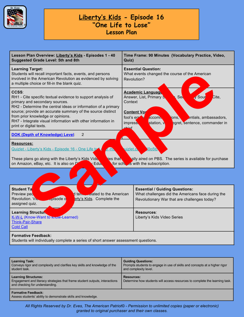 Liberty's Kids - Episode 13 - "The First Fourth of July" - Amped Up ...