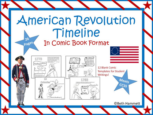 American Revolution Timeline (in Comic Book Format) - Amped Up Learning