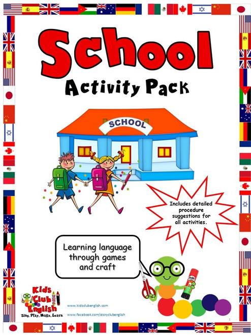 School Activity Pack - Crafts, Worksheets, Flashcards and Games - Amped ...