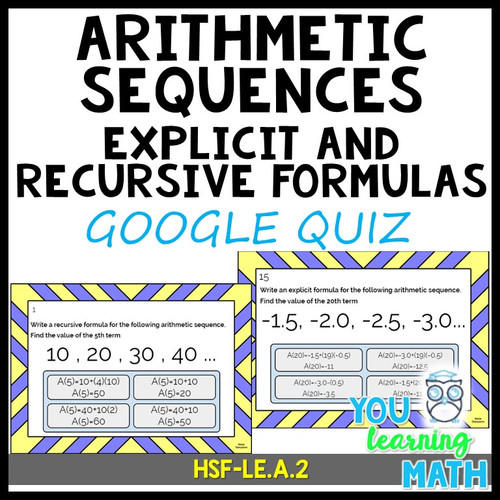 Geometric Sequences: Recursive and Explicit Formulas - Google Forms ...