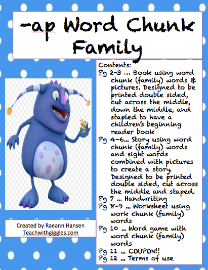 -at, -ap, -am, -an Word Family Review Pack - Amped Up Learning