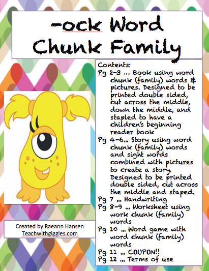 Ock Word Chunk Family - Amped Up Learning