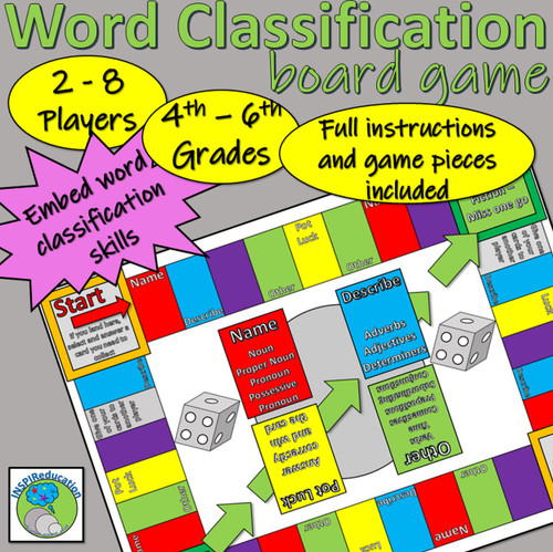 Word Classification Board Game -up to 8 players - Amped Up Learning