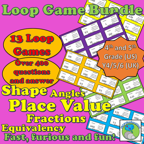 Math Loop Game Bundle - 13 Topic Based Games, "I have...Who Has ...
